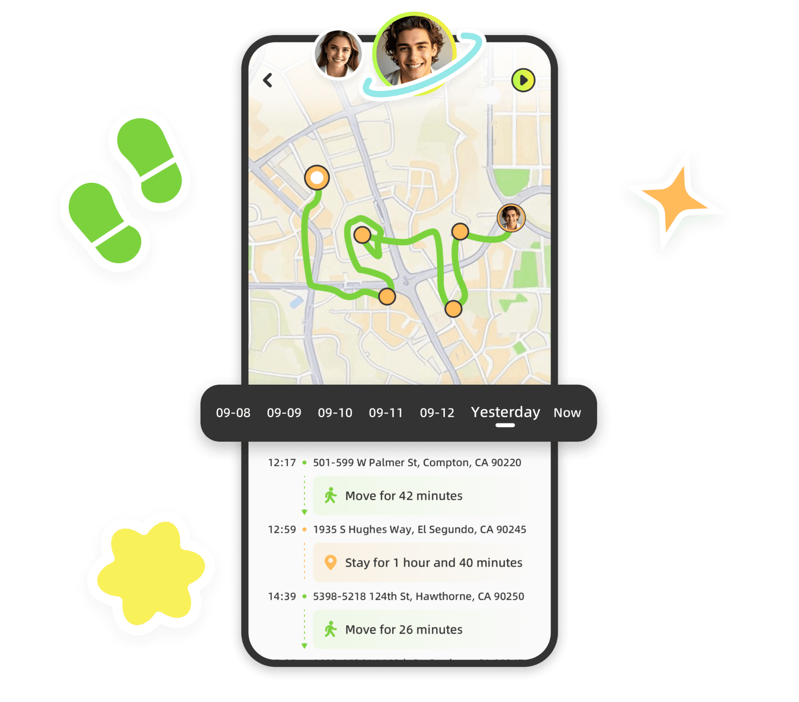 Lookus - Best Automatic Check-in & Couple GPS Tracking App